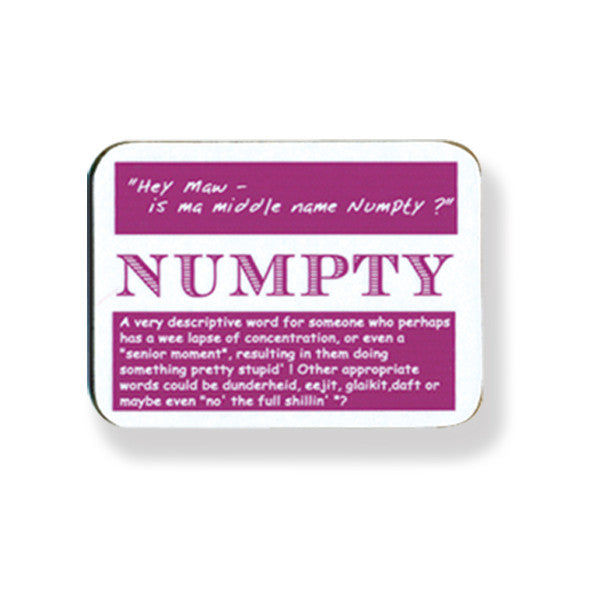 Numpty Coaster - 2 Pack – Couthie Gifts from Scotland