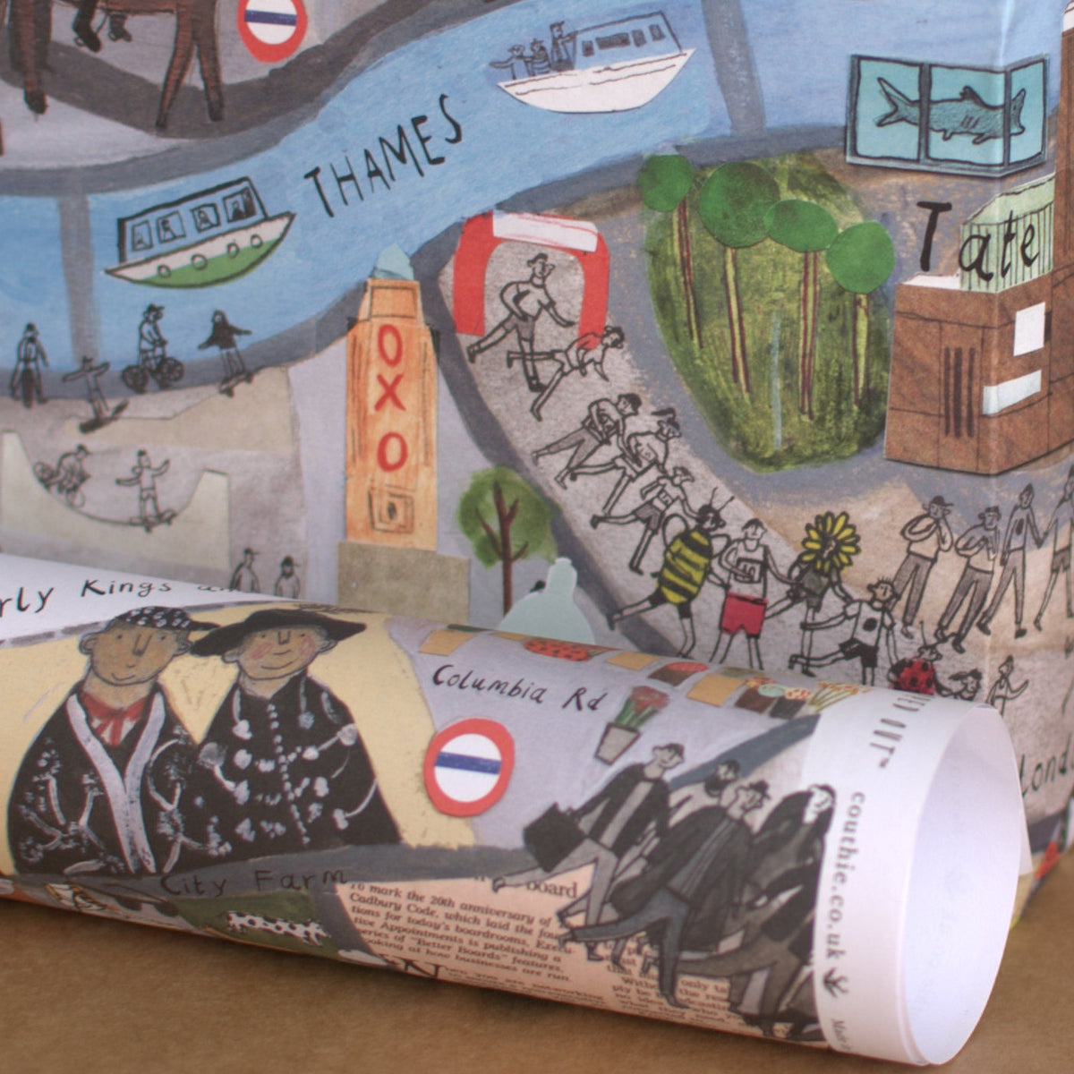 London Mapped Out Wrapping Paper - Poster (2 pieces) – Couthie Gifts ...